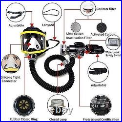 Gas Mask Respirator | Electric Full Face Gas Mask Constant Flow Respirator Supplied Air Fed ...